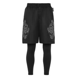 Sporthose Plein Sport "Tiger", Herren, Gr. XS, US-Gr&ouml;&szlig;en, schwarz (02, schwarz), Obermaterial: 90% Polyester, 10% Elasthan, Hosen Sporthose