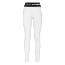 Leggings Plein Sport "Leggings", Damen, Gr. L, US-Größen, weiß (01, weiß), Obermaterial: 90% Polyester, 10% Elasthan, Hosen Leggings