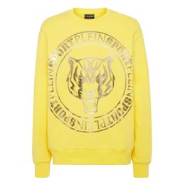 Sweatshirt Plein Sport "Tiger", Jungen, Gr. XL, 09, gelb, Obermaterial: 88% Baumwolle, 12% Polyester, Sweatshirts Sweatshirt