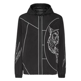 Windbreaker Plein Sport "Tiger", Damen, Gr. XXL, schwarz (02, schwarz), Obermaterial: 100% Polyester; Futter: 100% Polyester, Jacken Windbreaker