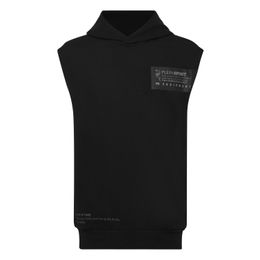 Hoodie Plein Sport "Sport Top", Jungen, Gr. 3XL, schwarz (0202, schwarz, schwarz), Obermaterial: 88% Baumwolle, 12% Polyester, Sweatshirts Hoodie