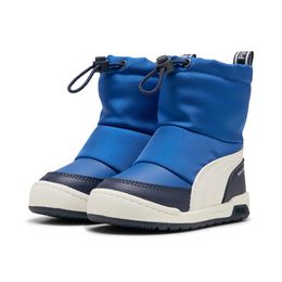 Winterboots Puma "MULTIFLEX 2 BOOT AC INF", Mädchen, Gr. 22, weiß (clyde royal, warm weiß, new navy), Textil, Schuhe