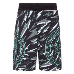 Jogg-Bermudas Plein Sport "Tiger", Jungen, Gr. L, US-Gr&ouml;&szlig;en, 0263, schwarz, mintgr&uuml;n, Obermaterial: 88% Baumwolle, 12% Polyester, Hosen