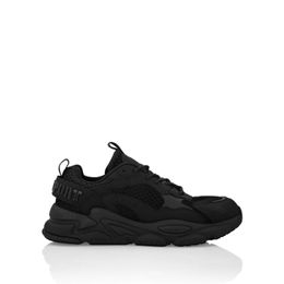 Sneaker Plein Sport "Track King", Damen, Gr. 42, Normalschaft, schwarz (0202, schwarz, schwarz), Schuhe Sneaker