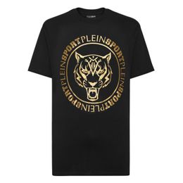 T-Shirt Plein Sport "Tiger", Jungen, Gr. S, schwarz (0294, schwarz, lightgold), Obermaterial: 100% Baumwolle, Shirts