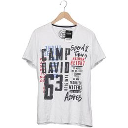 CAMP DAVID T-Shirt Herren Gr&ouml;&szlig;e XL Second Hand wei&szlig;