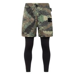 Sporthose Plein Sport "Camouflage", Herren, Gr. S, US-Größen, 0221, schwarz, multicolorot, Obermaterial: 90% Polyester, 10% Elasthan, Hosen