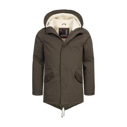 Winterjacke Alessandro Salvarini "ASMauro", Herren, Gr. M (50), grau (dunkelgrau), Obermaterial: 100% Polyester Innenmaterial: 100% Polyester, Jacken Winterjacke, mit warmem Teddyfell