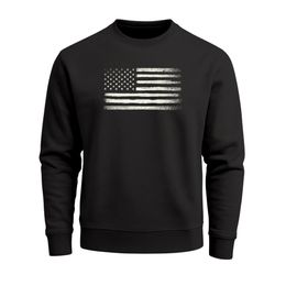 Neverless Sweatshirt 'USA Flag' male Black size XS