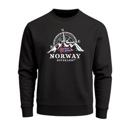 Neverless Sweatshirt 'Norway Kompass' male Black size XXL