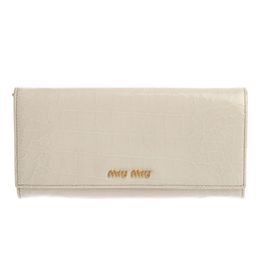 Miu Miu Geldbörse / Etui Damen Größe One Size Second Hand beige
