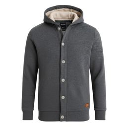 Ombre Zip-Up Hoodie 'OM-SSZP-0186' male Grey size XXL