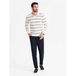Ombre Shirt 'OM-POLS-0146' Herren Größe XL navy / weiß