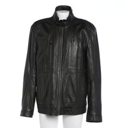 BOSS Lederjacke / Ledermantel Herren Gr&ouml;&szlig;e XXL Second Hand schwarz