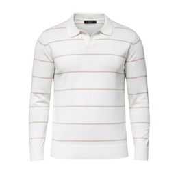 Ombre Shirt 'OM-POLS-0146' Herren Größe S beige / weiß