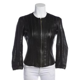 Versace Lederjacke / Ledermantel Damen Größe S Second Hand schwarz