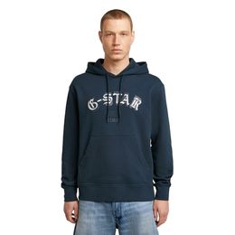 G-Star Raw G-star Sweatshirt 'Embro Logo HB' Herren Gr&ouml;&szlig;e L nachtblau / anthrazit / wei&szlig;
