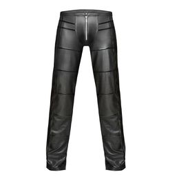 Noir Handmade Cargo Pants 'Wetlook-Hose H021' male Black size 46