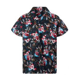 King Kameha Button Up Shirt 'Christmas Snowflakes' male Black size 4XL
