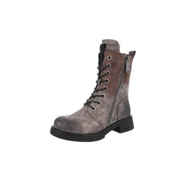 Ital-Design Schn&uuml;rstiefelette Damen Gr&ouml;&szlig;e 39 braun / taupe Winterschuhe