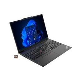 Lenovo ThinkPad E16 AMD G2 (21M50025GE), Notebook schwarz, AMD Ryzen 5 7535HS, AMD Radeon 660M, 8 GB DDR5, 256 GB (256 GB SSD), Windows 11 Pro