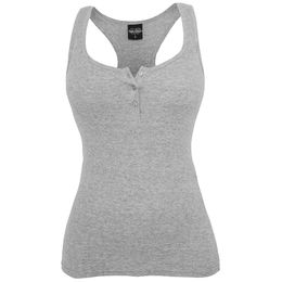 Urban Classics Ladies Button Tanktop Top grau in 3XL TB452 grey SMU