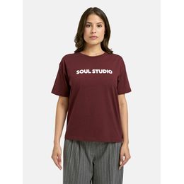 Smith & Soul Smith&Soul T-Shirt Damen Gr&ouml;&szlig;e XXL bordeaux / wei&szlig;