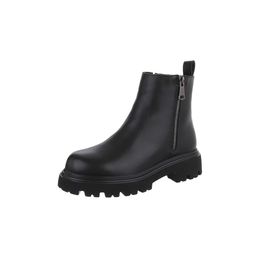 Ital-Design Stiefelette Damen Größe 38 schwarz Winterschuhe
