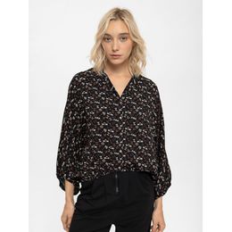 Anou Anou Bluse Damen Gr&ouml;&szlig;e S braun / schwarz / wei&szlig;