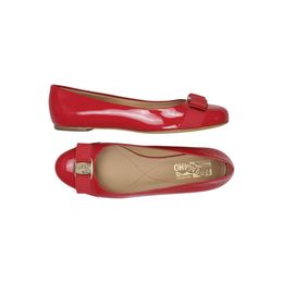 Salvatore Ferragamo Ballerina Damen Größe 38.5 Second Hand rot
