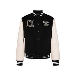 Harlem Soul Jacke 'Colum-Bus' Herren Größe L creme / schwarz / weiß