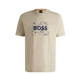 BOSS Orange T-Shirt Herren Größe XXL beige / navy