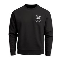 Neverless Sweatshirt 'Teddy Polygon' Herren Gr&ouml;&szlig;e L schwarz