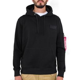 Alpha Industries Sweatshirt 'Red Stripe' male Black size S