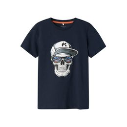 name it T-Shirt 'NKMLorne' Jungen Größe 134/140 navy / hellblau / schwarz / offwhite