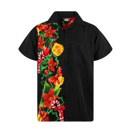 King Kameha Button Up Shirt 'Christmas Wedding' male Black size L