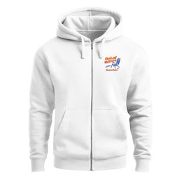 Neverless Zip-Up Hoodie 'Out of Office' male White size 5XL