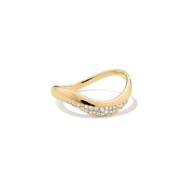 Rougemont Jewellery Ring 'Exquisiter Ring im Wellen Design 925 Sterling Silber' Damen Gr&ouml;&szlig;e 54 gold