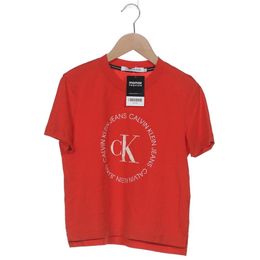 Calvin Klein Jeans T-Shirt Damen Gr&ouml;&szlig;e XS Second Hand rot