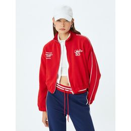 KOTON Zip-Up Hoodie female Red size XS