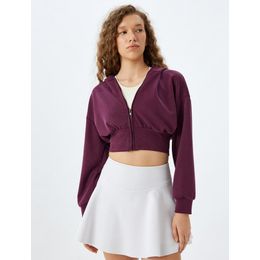 KOTON Sweatjacke Damen Größe S bordeaux