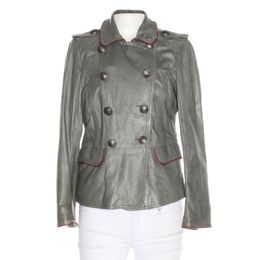 Patrizia Pepe Lederjacke / Ledermantel Damen Gr&ouml;&szlig;e M Second Hand grau