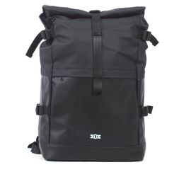 Laptoprucksack MARGELISCH "TEREM 1", Gr. B/H/T: 28cm x 46cm x 18cm, onesize, schwarz, Polyethylen, Rucksäcke, mit recyceltem PET