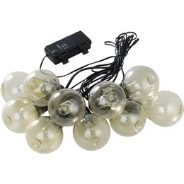 Eglo Lichterkette "LED Lichterkette Libisa, Balkon Deko, Kette mit Glühbirnen, IP44", warmweiß, Flammen 10 Stk., Kabellänge 1m x Gesamtlänge 5,05m, Lichterketten, aus Kunststoff, 10 Leuchtmittel, 4,05m Kabel