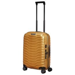 Hartschalen-Trolley Samsonite "PROXIS, verschiedene Größen und Farben", Gr. B/H/T: 40cm x 55cm x 20cm 38 l, gold (honey gold), Polypropylen, unifarben, festlich, Koffer, Trolley Reisegepäck Hartschalenkoffer Reisekoffer TSA-Zahlenschloss
