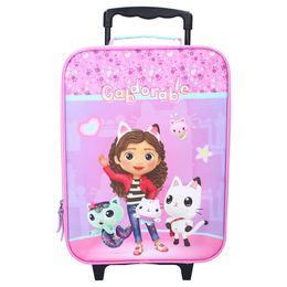 Trolley Vadobag, Jungen, Gr. B/H/T: 32cm x 42cm x 11cm, lila (purpurviolett), Polyester, bedruckt, Koffer, mit angesagtem Gabby’s Dollhouse-Motiv