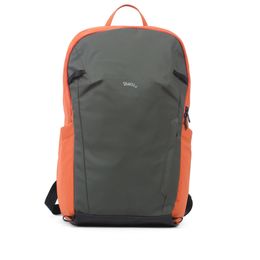 Laptoprucksack vargu "ANLU 1", Gr. B/H/T: 28cm x 46cm x 14cm, onesize, olive, orange, Polyethylen, Rucksäcke, mit recyceltem PET