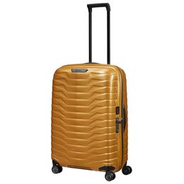 Hartschalen-Trolley Samsonite "PROXIS, verschiedene Größen und Farben", Gr. B/H/T: 48cm x 69cm x 29cm 75 l, gold (honey gold), Polypropylen, unifarben, festlich, Koffer, Trolley Reisegepäck Hartschalenkoffer Reisekoffer TSA-Zahlenschloss
