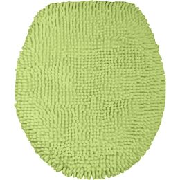 Badematte Kinzler "Chenille" Gr. 51, grün (kiwi), H:18mm, Polyester, Badematten, Badteppich, Uni Farben, weich, als rechteckig & halbrund erhältlich