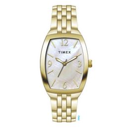 Quarzuhr Timex "CHARLOTTE", gold (goldfarben), Armbanduhren, Damen, Armbanduhr, Damenuhr, Metallarmband, analog